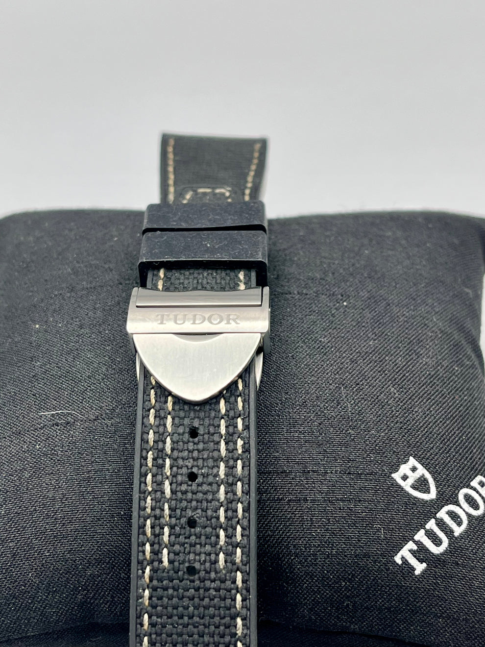 Genuine TUDOR Black Hybrid 20mm Strap + 16mm TUDOR OEM Ranger Clasp ...